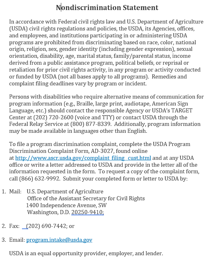 Statement of Nondiscrimination | Fleming-Mason Energy Cooperative